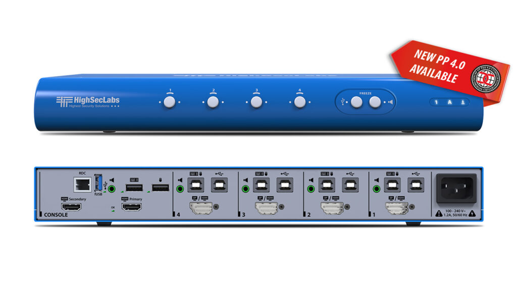 Secure Rugged 4-Port KVM COMBINER – HighSecLabs